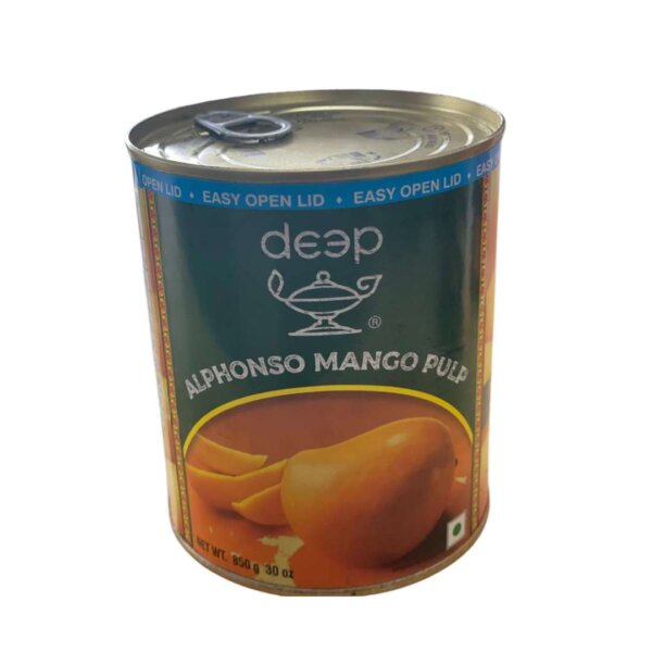 DEEP ALPHONSO MANGO PULP 850 GM – Aj Fresh Fruit